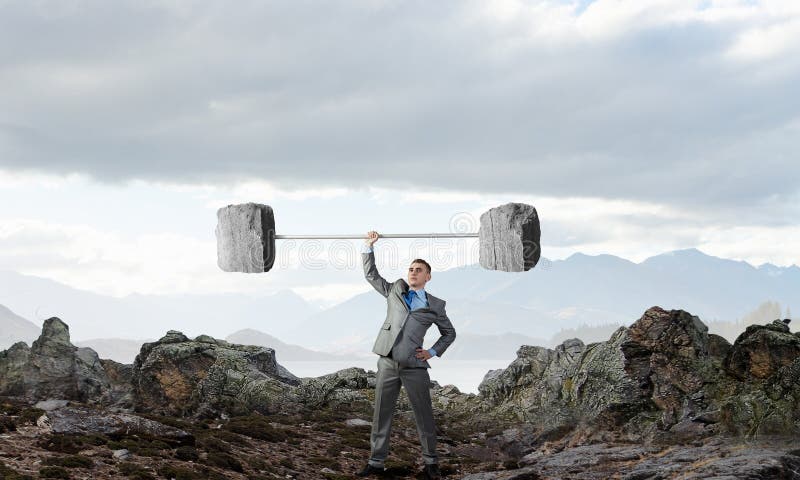 Man Lifting Big Rock Stock Photos - Free & Royalty-Free Stock Photos ...