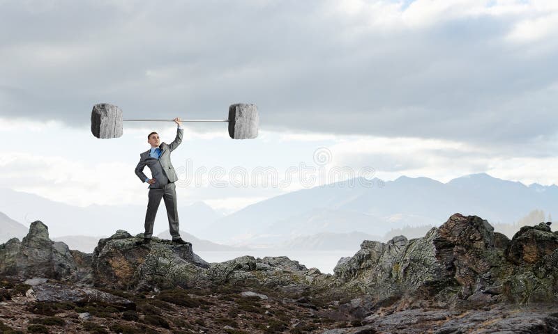 Man Lifting Big Rock Stock Photos - Free & Royalty-Free Stock Photos ...