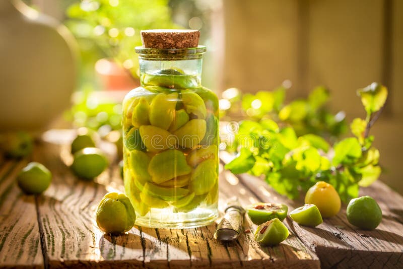 Strong Quince Tincture Made of Fruits and Alcohol Stock Image - Image ...
