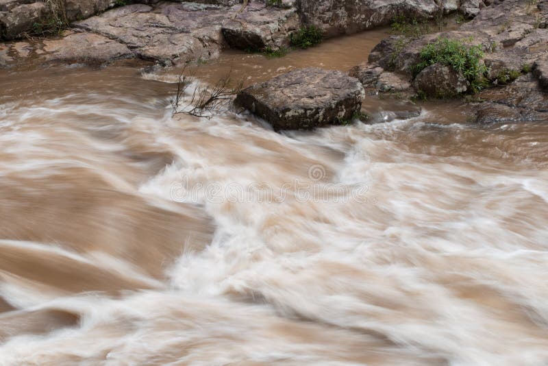 Strong river with rock stock image. Image of cold, float - 60892405