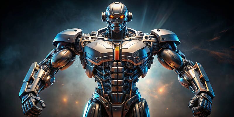 Strong Robot Robotic Strength Powerful Android Strong Robot Background ...