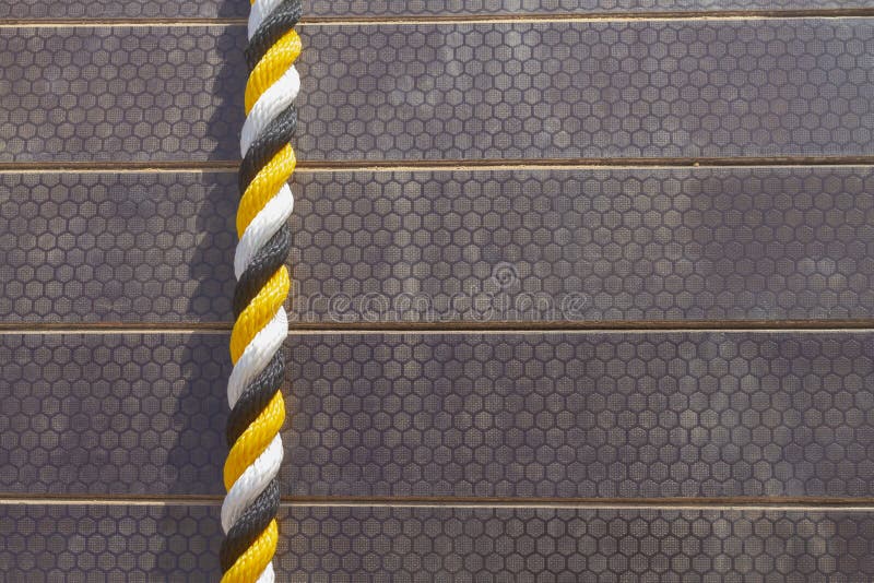 Strong Rope Made of Bright Colors of Black, Yellow, White Stock Image ...