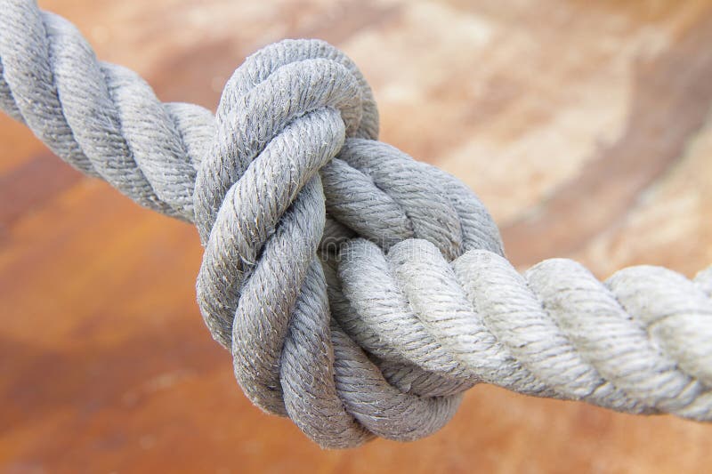 Strong Rope with Single Knot - Concept Image Stock Photo - Image of ...