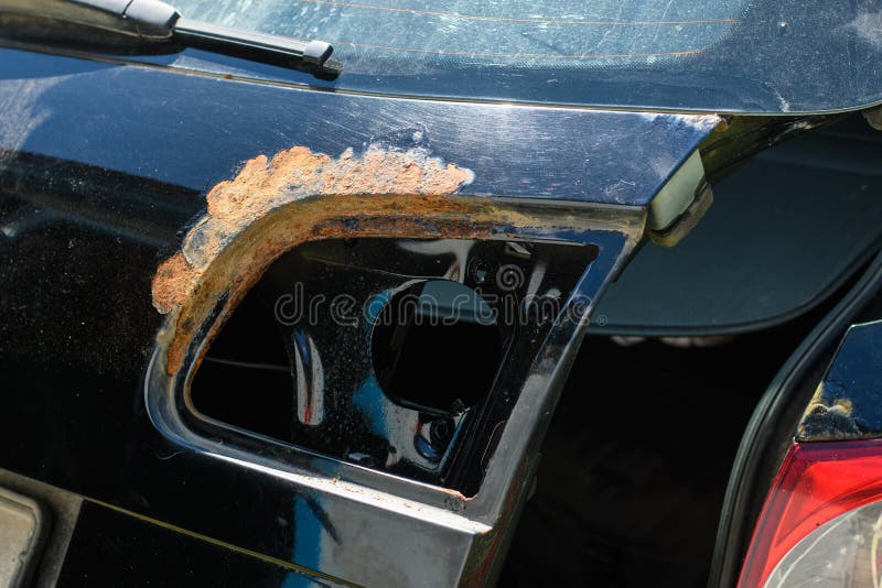 Rust Car Under Headlight Corrosion Metal Stock Photos - Free & Royalty ...