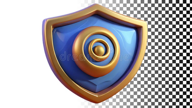 Shield with Target, Protection Symbol for Security and Defense Png ...