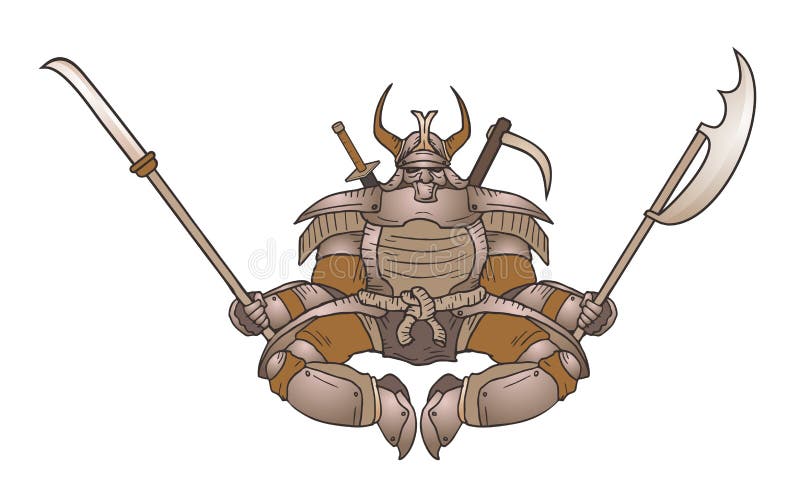 Strong shogun stock vector. Illustration of doll, style - 69369596