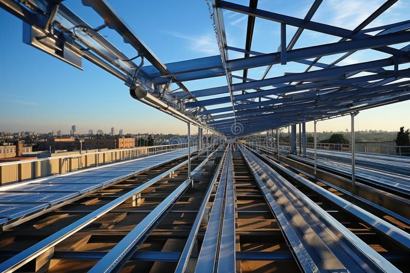 Strong Steel Roofing Structures Standing Tall and Sturdy, Construction ...