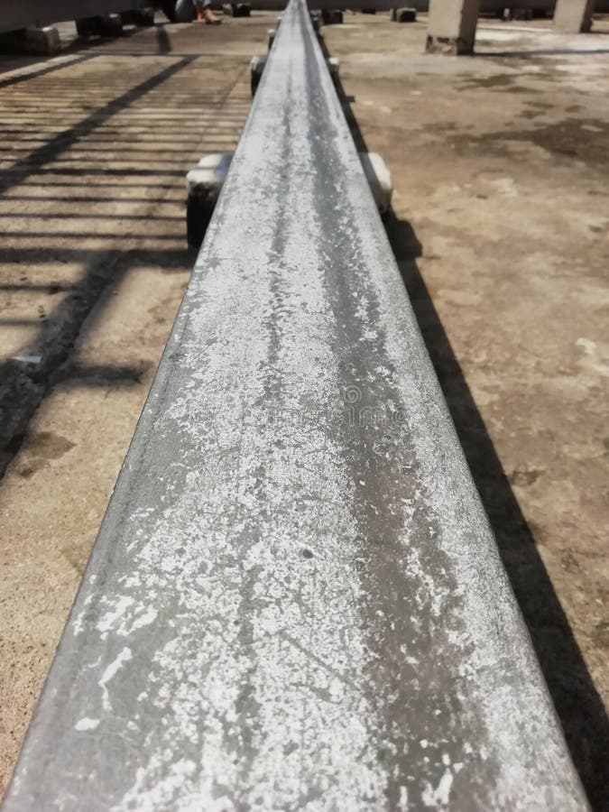 Strong Straight Grey Gondola Iron Rail Stock Image - Image of mount ...