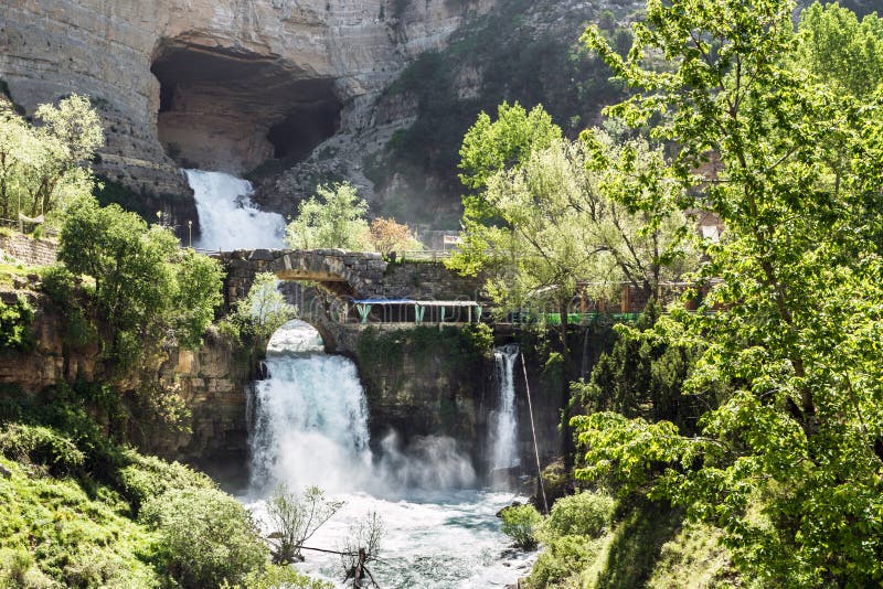 Afqa waterfall, Lebanon stock image. Image of lebanon - 48596319