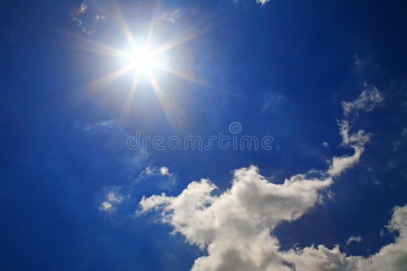 Sun and clouds background stock image. Image of light - 7875255