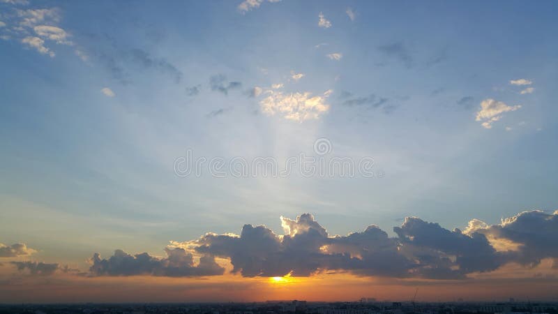 Strong Sun Light Behind the Cloud. Stock Image - Image of beautiful ...
