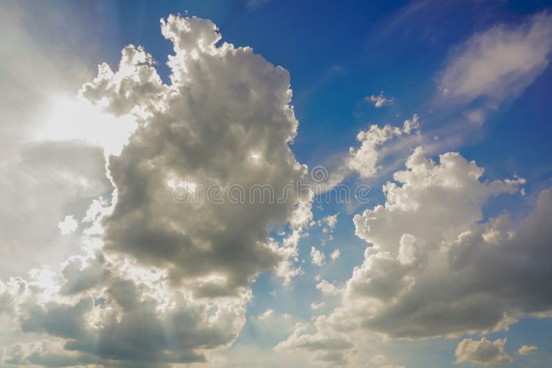 Strong Sun and Skies, Clear Sky Background with Tiny Clouds, Blue Sky ...