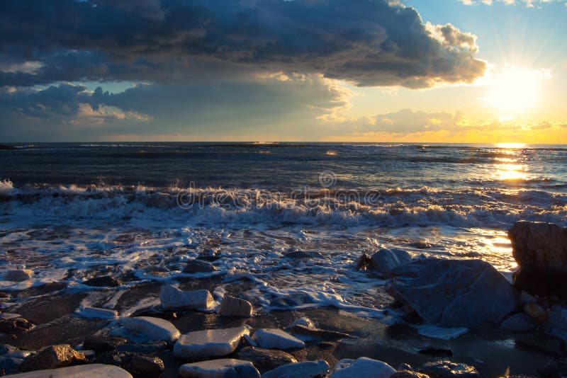 Strong sunset stock photo. Image of strong, tyrrhenian - 108402542