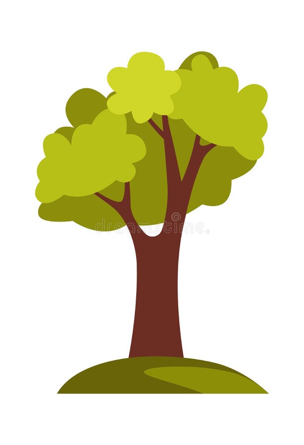 Strong and Tall Tree Flat Icon Stock Vector - Illustration of graphic ...