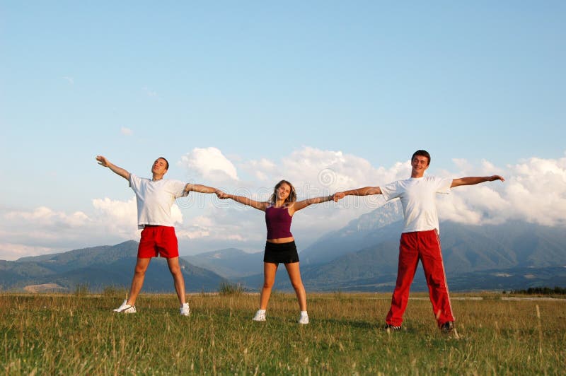 Team stock photo. Image of crew, work, black, jump, sunset - 1099834