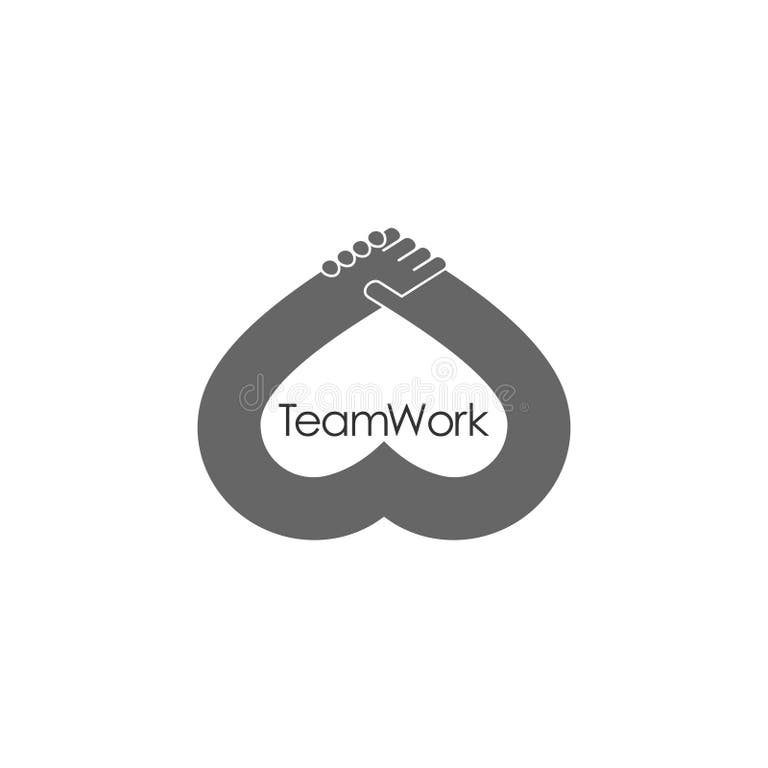 Strong Team Work Hand Palm Design Symbol Vector Stock Vector ...