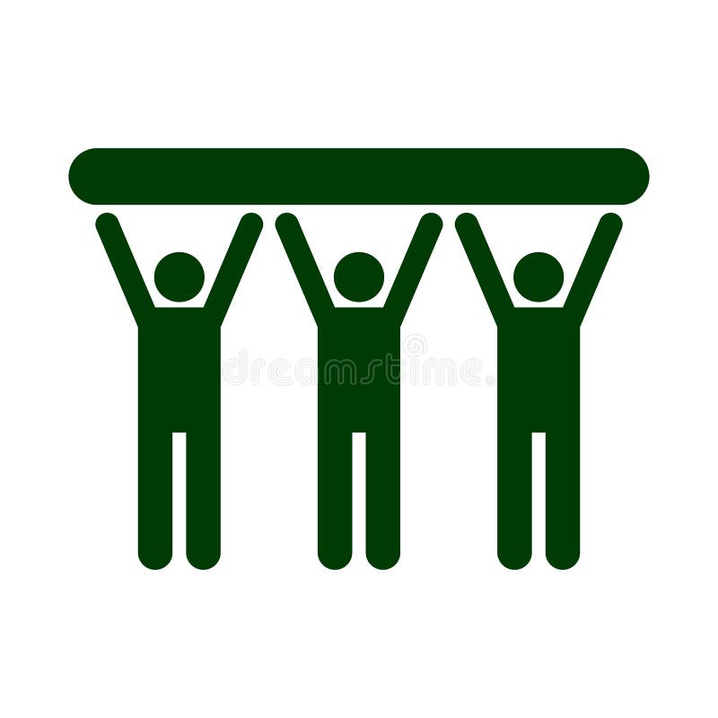 Teamwork Strong People Vector Icon Stock Vector - Illustration of ...