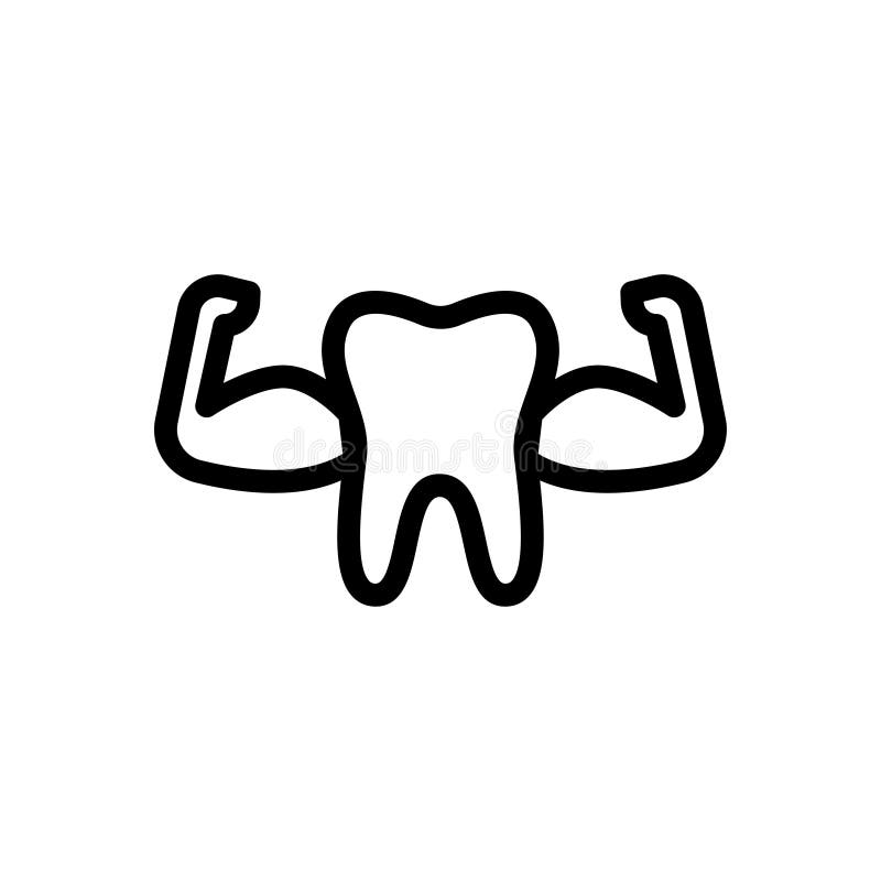 Strong teeth stock vector. Illustration of care, strong - 211316998
