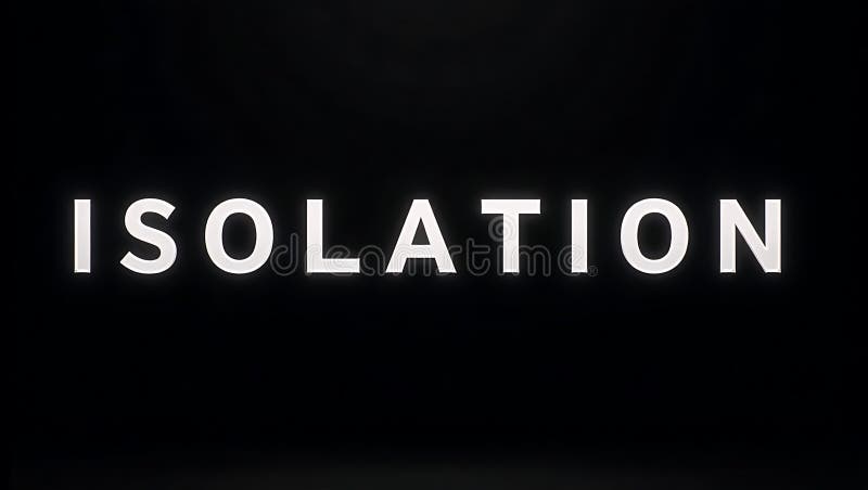 Strong Text Isolation on Dark Background Emphasizes Feelings of ...