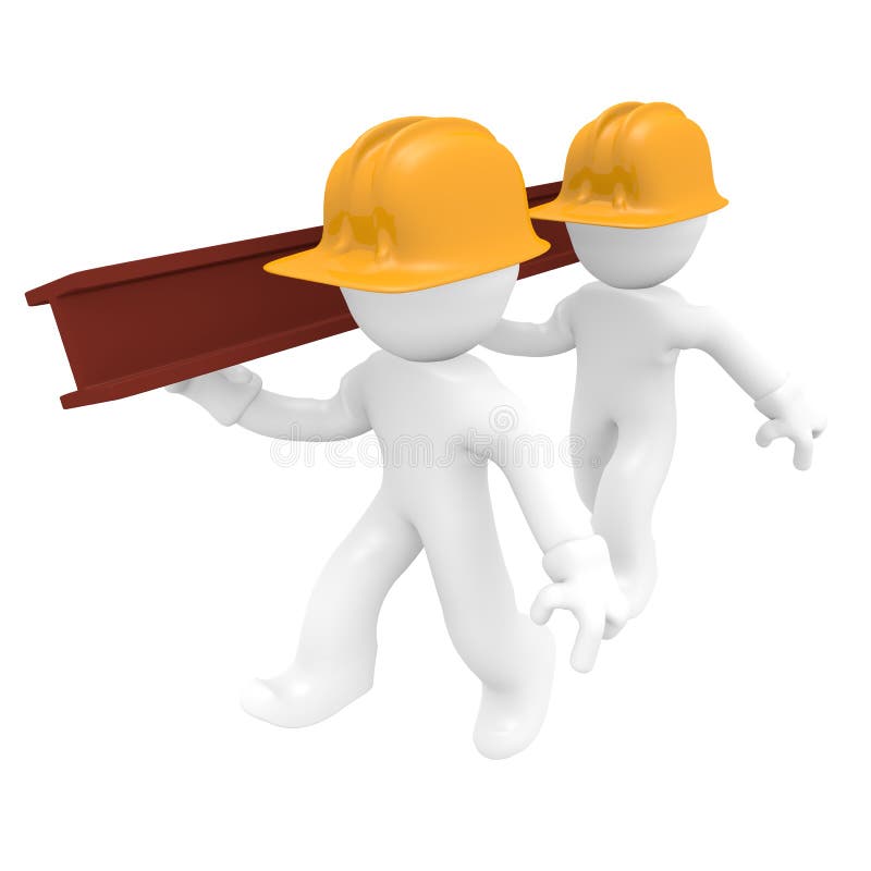 Strong Construction Worker Cartoon