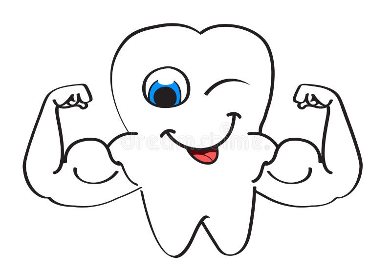 Strong tooth stock vector. Illustration of cheerful, healthy - 26005439