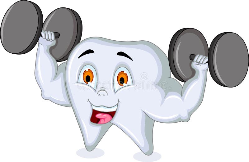 Strong tooth cartoon stock vector. Illustration of pointing - 36398652