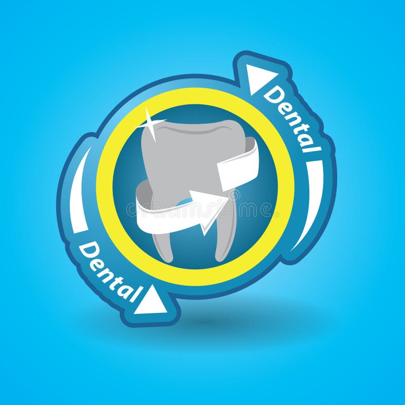 Strong Tooth Label. Vector Illustration Decorative Design Stock Vector ...