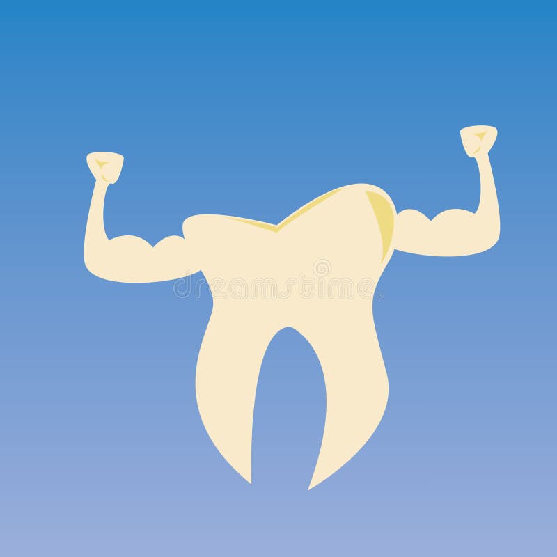 Strong Tooth. Vector Illustration Decorative Design Stock Vector ...