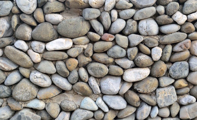 Wall Lined with Cobblestone Background Stock Image - Image of black ...