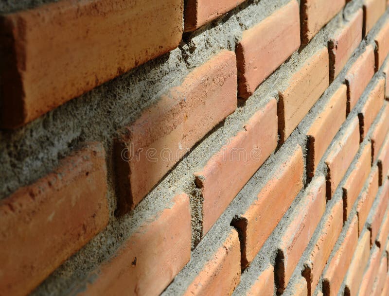 Strong Wall of an Ordinary House, Built of Bricks Stock Image - Image ...
