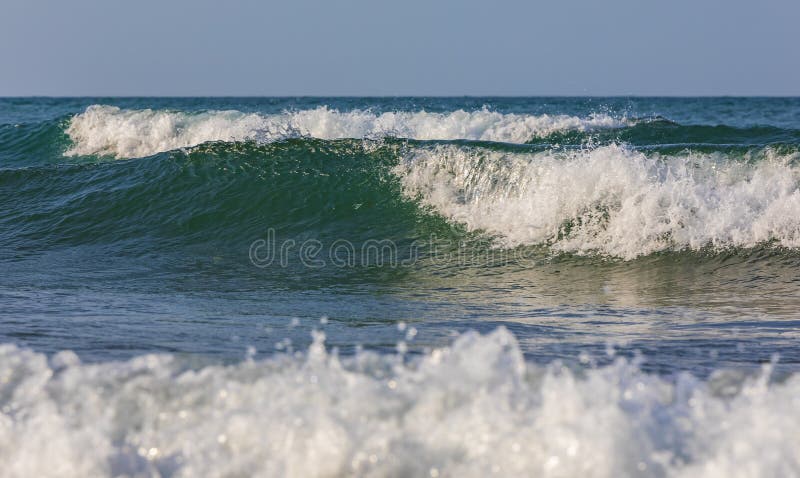 Strong Waves on the Coast of the Caspian Sea Stock Image - Image of ...