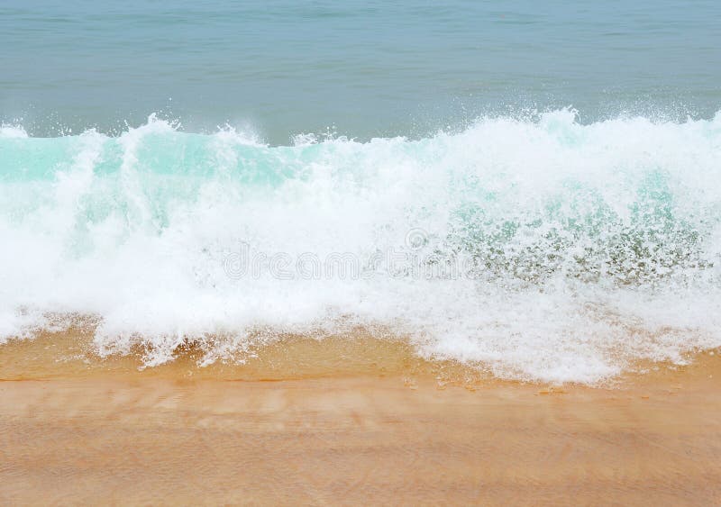 Strong Waves Crash Over the Beach. Stock Image - Image of nature, shore ...
