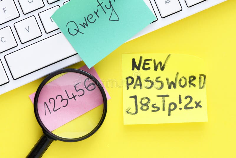 Strong and Weak Password. Time To Change the Access Password Stock ...