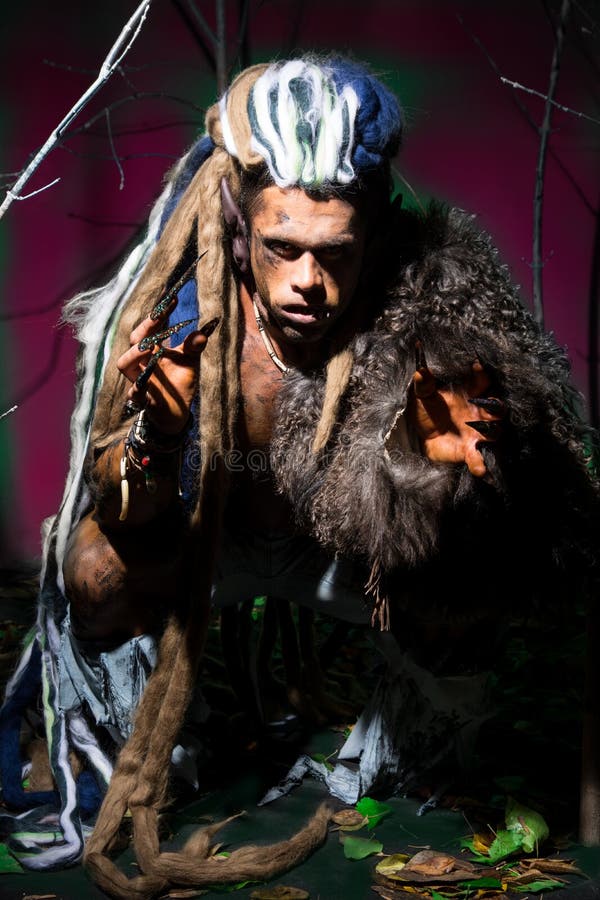 Strong Werewolf, Demon among the Trees. Stock Photo - Image of forest ...