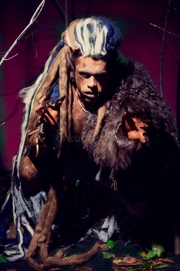 Strong Werewolf, Demon among the Trees. Stock Image - Image of mystery ...