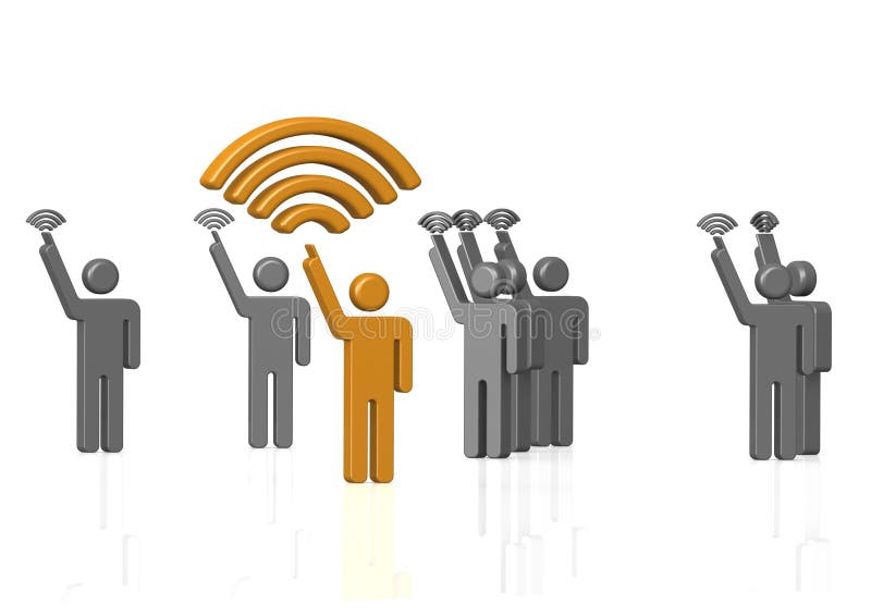 Strong Wi-Fi Signal stock illustration. Illustration of mobile - 26667037