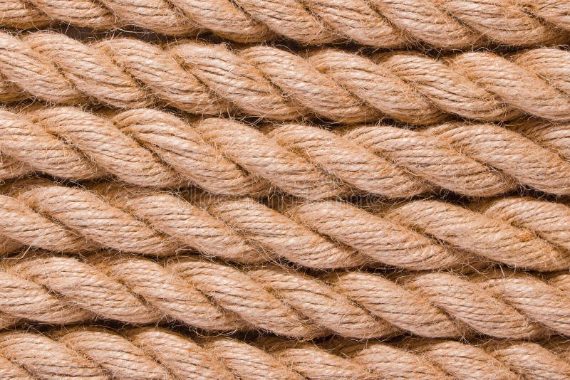 Strong Wide Beige Texture Rope. Stock Image - Image of rope, marine ...