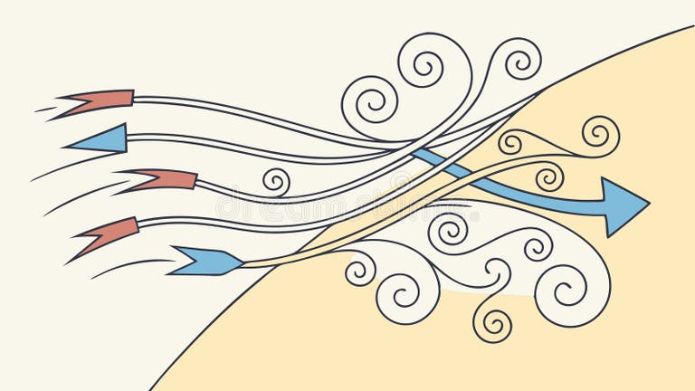 Strong Wind Blowing Various Objects, Weather Force, Vector Design ...