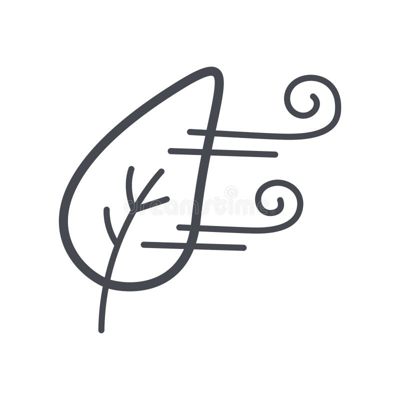 Strong Wind Blowing. Vector Illustration Decorative Design Stock Vector ...