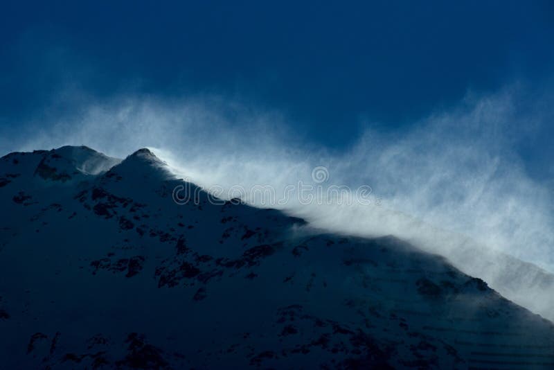Strong Wind on the Mountain Ridge Stock Photo - Image of sunlight ...