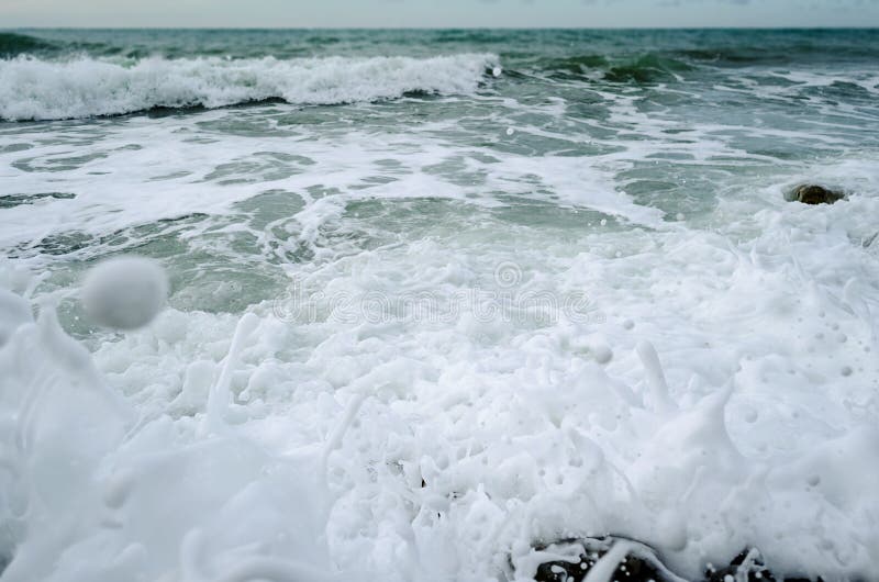 A Strong Wind Rolls the Waves To the Shore Stock Photo - Image of anapa ...