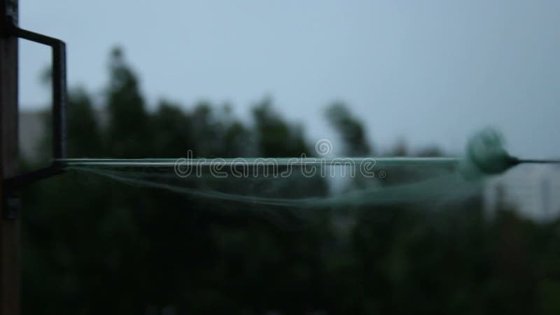 Strong Stormy Wind Blowing through Open Window, Hurricane Destroying ...