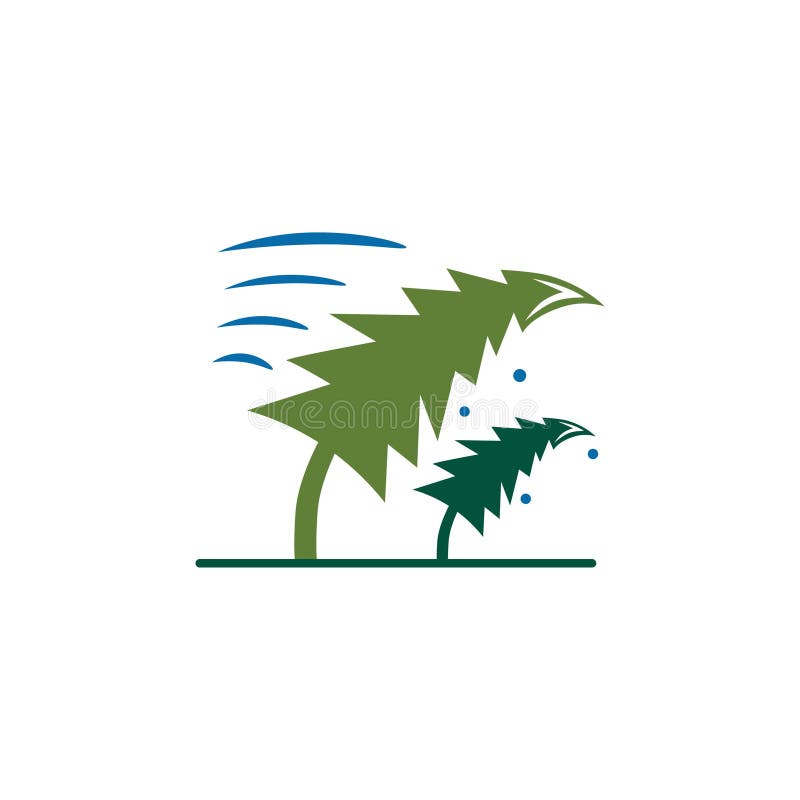 Strong Winds Vector Illustration Concept. Vector Illustration ...