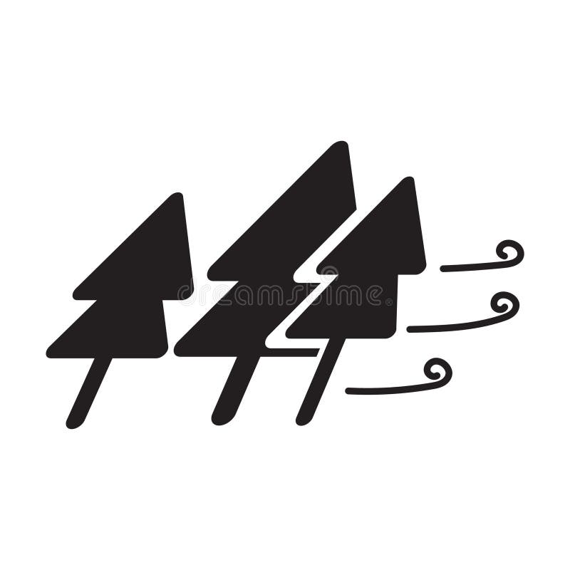 Strong Wind Blowing. Vector Illustration Decorative Design Stock Vector ...