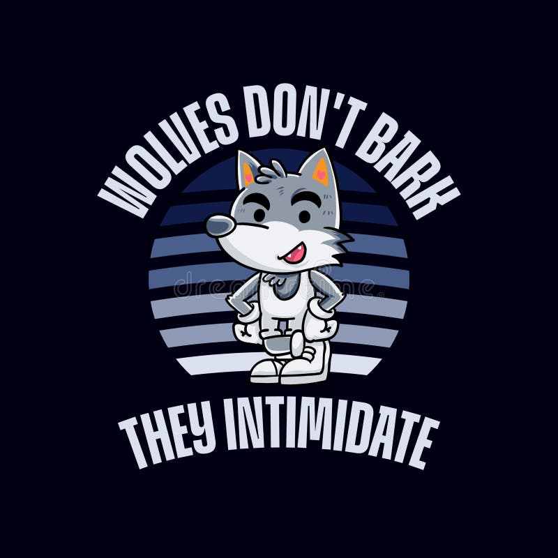 A Vector Cartoon Illustration Strong Wolf Gym Stock Illustration ...