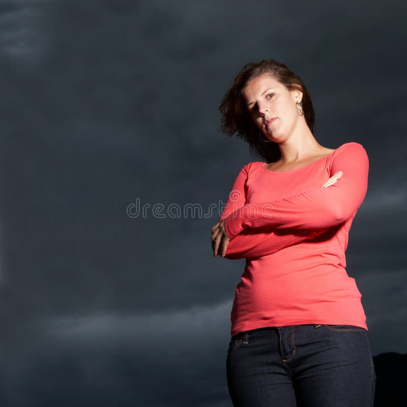 Strong woman stock image. Image of attractive, dark, beauty - 10420057