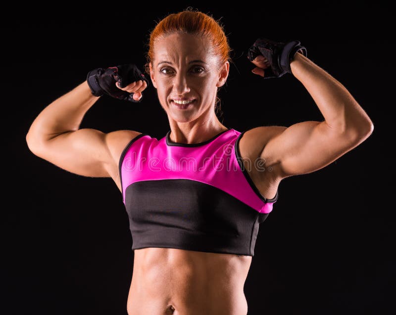 Strong woman stock photo. Image of muscle, exercise, healthy - 59770938