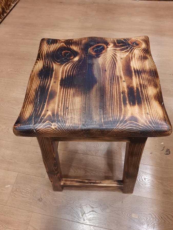 Strong Wooden Well Vanished Stool Stock Photo - Image of wooden, strong ...