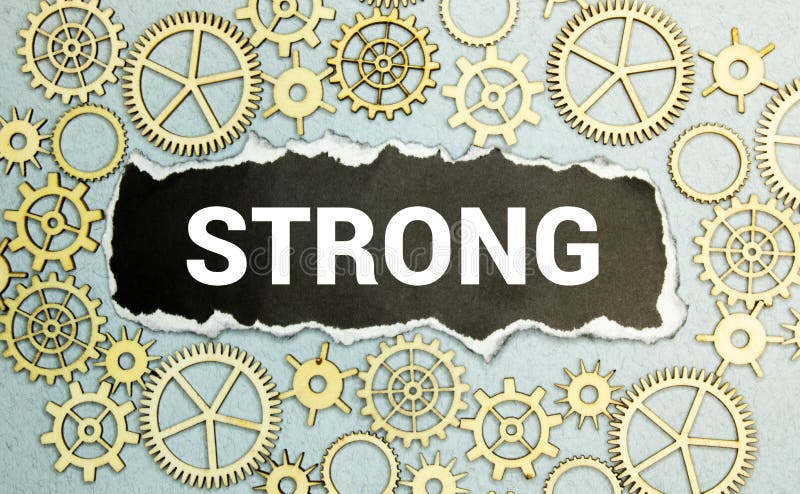 STRONG Word on Wood Blocks Business Concept Stock Photo - Image of ...