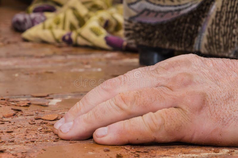 Strong Working Hands Doing Repairs. Stock Image - Image of mountain ...